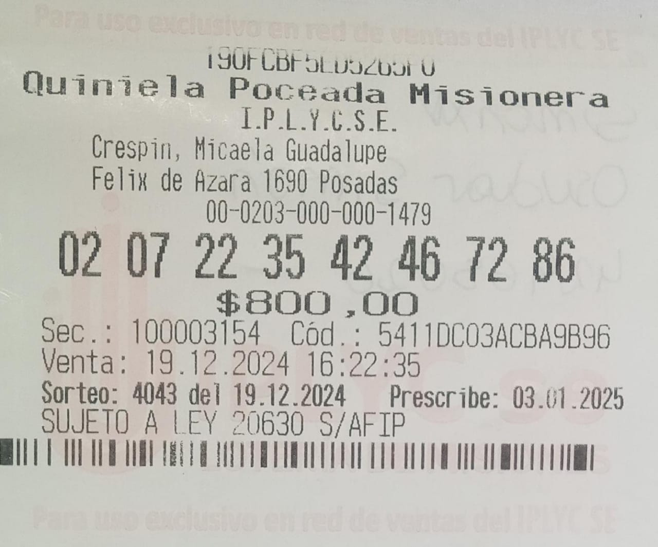 IPLYC: Los 100 mil dólares de la Poceada serán para viajar en familia y arreglos de la casa ...